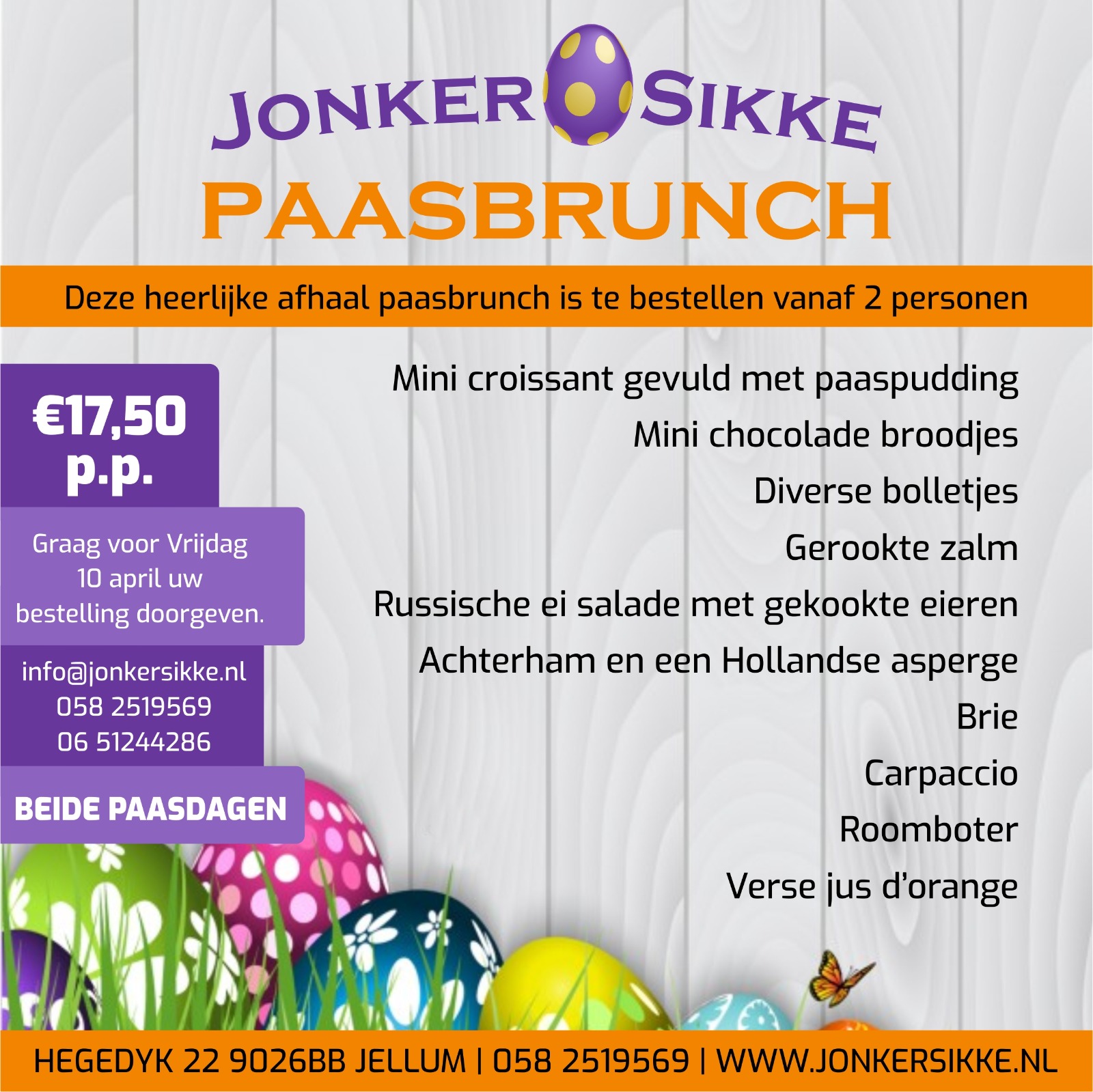 Jonker Sikke PAASBRUNCH - Jonker Sikke